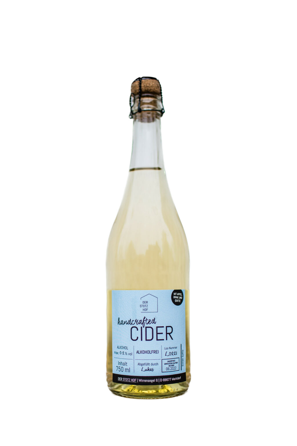 handcrafted Cider ALKOHOLFREI Entalkoholisiertes Getränk aus Äpfeln ...